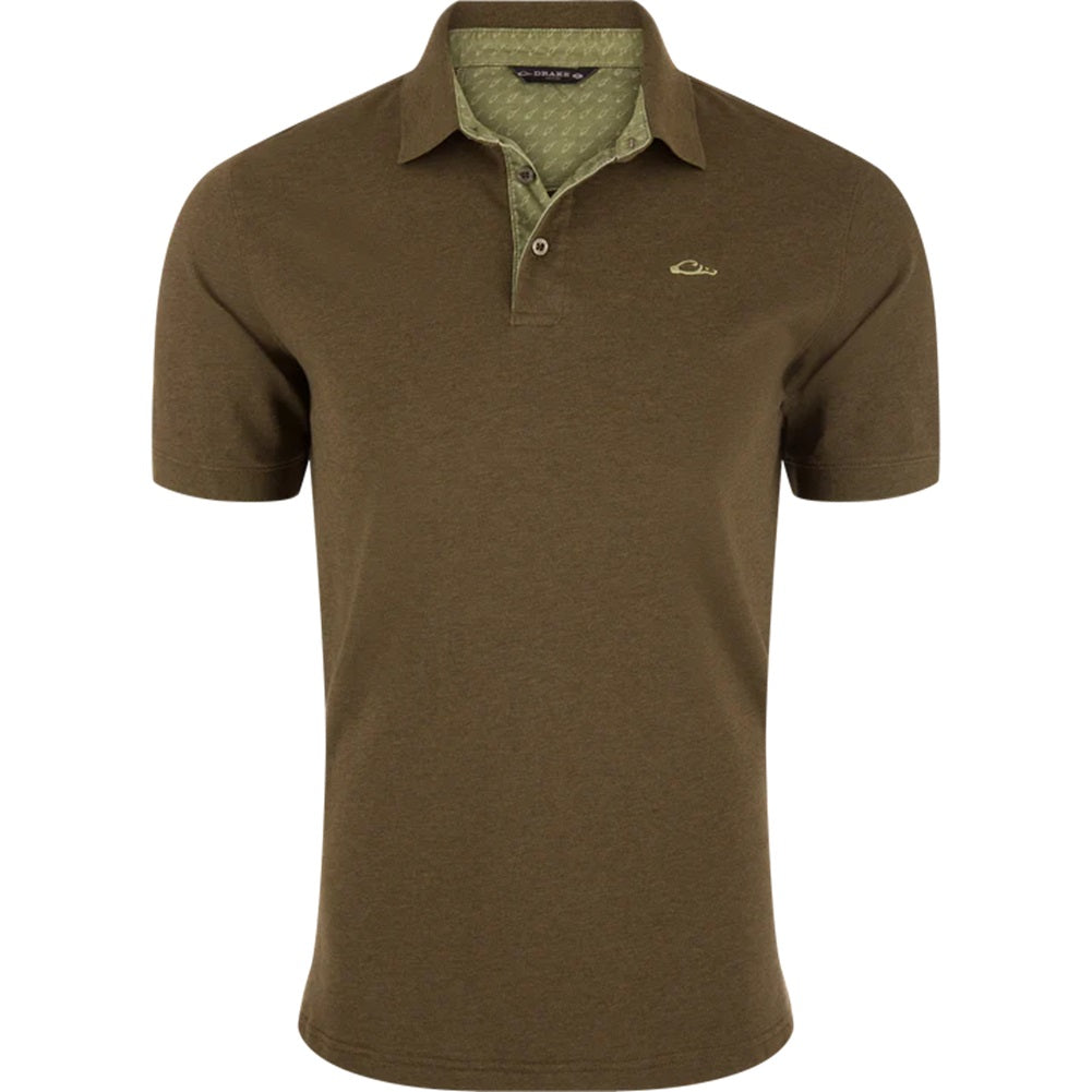Drake Pique Logo Polo - Tackle Shack Outdoors | Tackle Shack Outdoors